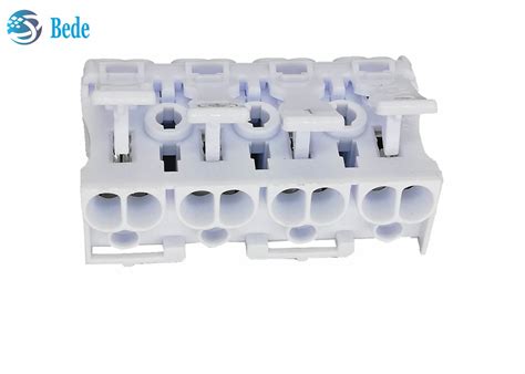 Pa66 4 Poles Push In Wire Connector Quick Terminal Blocks Lever Nuts 450v 16a