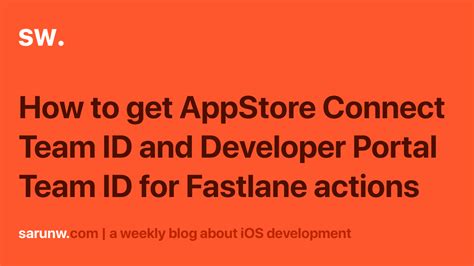 How To Get AppStore Connect Team ID And Developer Portal Team ID For Fastlane Actions Sarunw