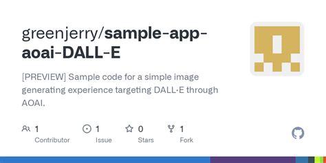 GitHub Greenjerry Sample App Aoai DALL E PREVIEW Sample Code For A