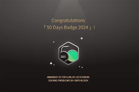Thrilled To Achieve The 50 Day Coding Badge On Leetcode Soumya Mishra