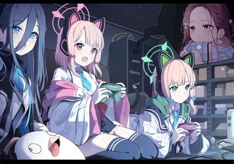 Aris Momoi Midori And Yuzu Blue Archive Drawn By Ddangbi Danbooru