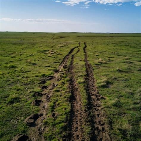 Free Endless Grassland Track Image Landscape Nature Grassland