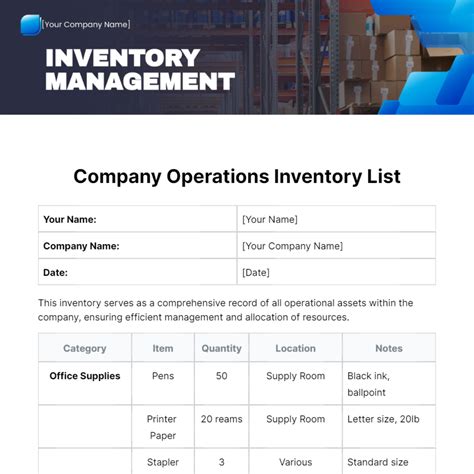 Inventory Management Template Edit Online And Download Example