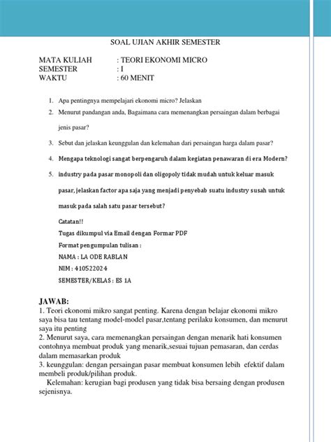 Soal Uas Micro Pdf