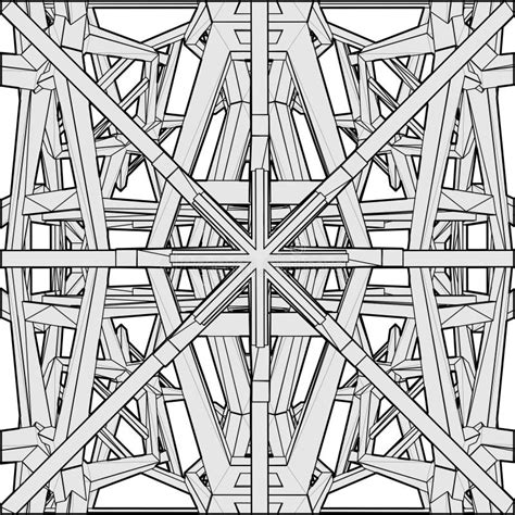 Abstract Construction Structure Vector A Vector Illustration Of Architectural Construction