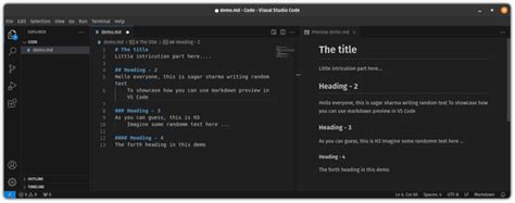How To Preview Markdown In Visual Studio Code