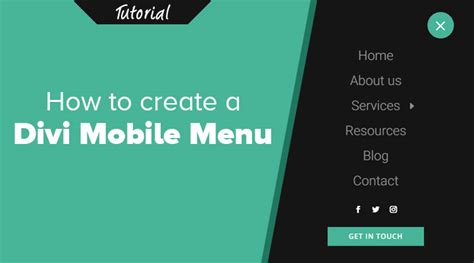 Divi Mobile Menu Plugin From Divi Engine