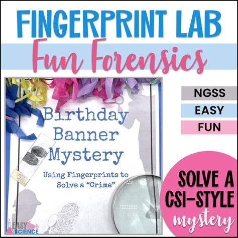 Forensic Science Fingerprinting Activity Crime Scene Investigation Csi Easy Fun Science