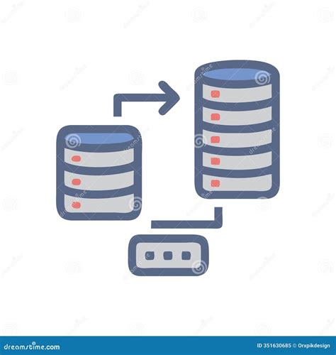 Database Replication Technology Icon Cartoon Vector 351630685