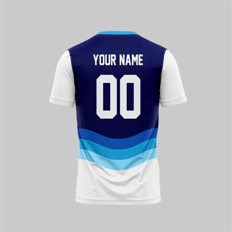 Blue Waves Customized Football Team Jersey Design Customized Football