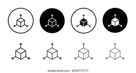 3d Modeling Icon Line Art Logo Stock Vector Royalty Free 2554771777