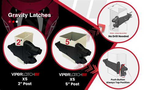 Amazon Com Safetech Hardware ViperX5 2 Two Sided Gate Latch Wrap Around Design No Post