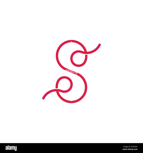 Letter S Loop Thread Linear Logo Vector Stock Vector Image And Art Alamy