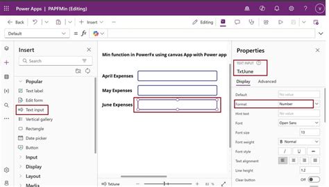 Min Function In PowerFx Using Canvas App With Power Apps