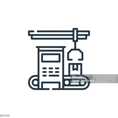 기계 벡터 아이콘입니다 기계 편집 가능한 스트로크 웹 및 모바일 앱 로고 인쇄 매체에 사용하기 위한 기계리 선형 기호입니다 얇은 선 그림 벡터 격리 된 윤곽선 도면입니다