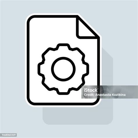 설정 줄 아이콘이 있는 파일입니다 밝기 설정 해상도 설정 장치 기능 가제트 보정 설정 개념입니다 흰색 배경에 벡터 스티커 선 아이콘 개념에 대한 스톡 벡터 아트 및 기타