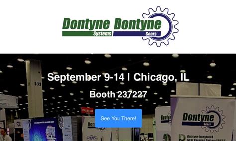 Dontyne Systemsdontyne Gears Exhibiting At Imts 2024 Chicago North
