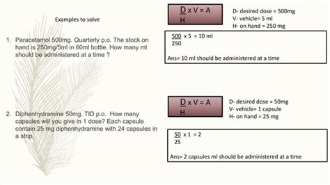 Drug Dose Calculations PPTX