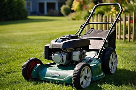 Lawn Mower Grass Cutting Premium Ai Generated Vector