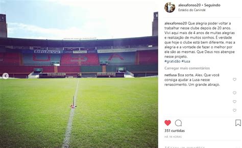 Alex Afonso Comemora Retorno à Lusa Como Auxiliar Técnico