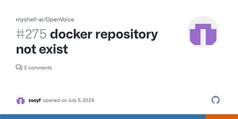 docker repository not exist · issue 275 · myshell ai openvoice · github