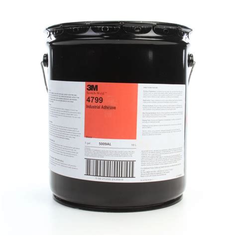 3m™ Industrial Adhesive 4799 Black 5 Gallon Pail 1 Candrum