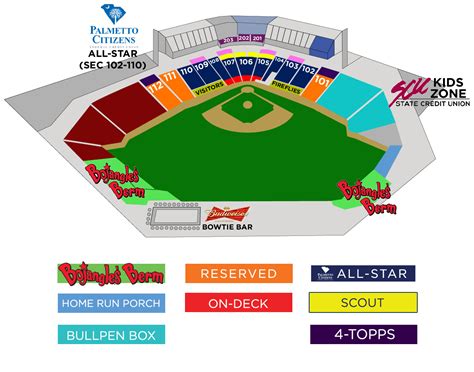 Fireflies Stadium Seating Chart Stadium Seating Chart