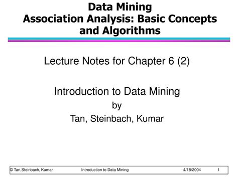 Ppt Data Mining Association Analysis Basic Concepts And Algorithms Powerpoint Presentation