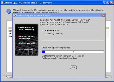 Screenshots Of Upgrade Of 10gr2 Asm To 11gr1 Asm On Linux 5