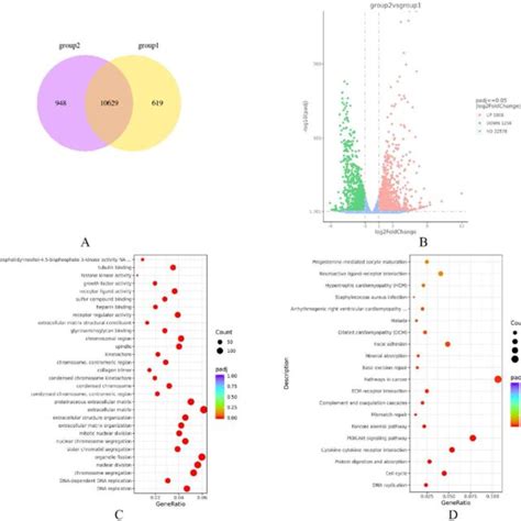 A Venn Plot Of Differential Genes B The Volcano Plot Showing The