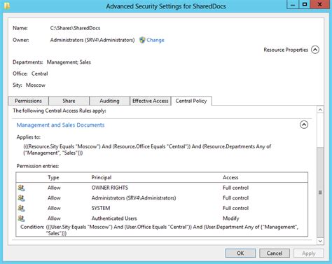 Технология Dynamic Access Control в Windows Server 2012 часть 2