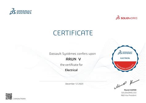 Arun Vijey On Linkedin Hello Everyone Im Officially A Certified Solidworks Associate In…