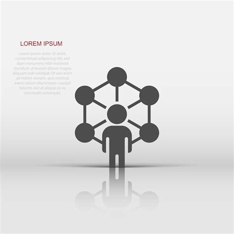 플랫 스타일의 비즈니스 사람들이 있는 기업 조직도 벡터 아이콘 흰색 배경에 사람들이 협력 그림 팀워크 비즈니스 개념 프리미엄 벡터