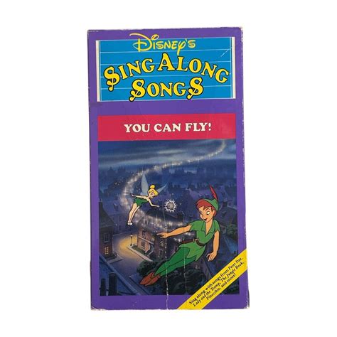 Disneys Singalong Songs You Can Fly Vhs Tape Etsy
