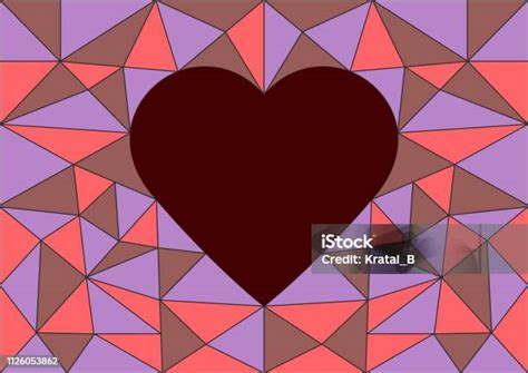 사랑 하는 마음 다각형 배경 인사말 카드 텍스트 포스터 브로슈어 배너 벽지 웹사이트를 위한 공간 개념에 대한 스톡 벡터 아트 및 기타 이미지 Istock