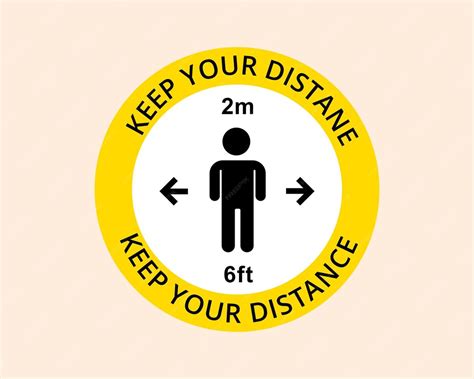 Premium Vector Keep Your Distance Sign Stay Safe Social Distancing