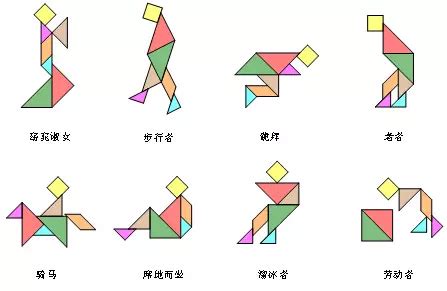 七巧板平面图 七巧板图片原图 大山谷图库