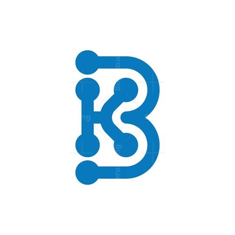 Letter Bk Or Kb Tech Logo Lettering Tech Logos Logo