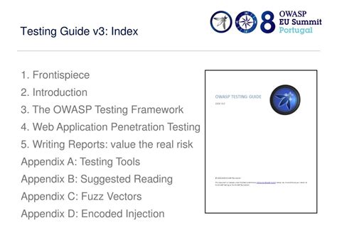 Ppt Owasp Testing Guide V3 Powerpoint Presentation Free Download