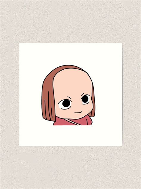 Big Forehead Anime Girl Meme Art Print For Sale By Smileyfriend