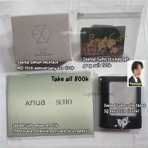 Jual Official Sehun Necklace Kalung 10th Anniversary Suho Sticker Set