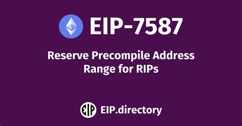 Eip 7587 Reserve Precompile Address Range For Rips