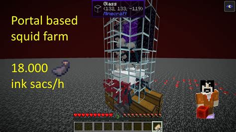 Easy Portal Based Squid Farm 18 000 Inc Sacs Per Hour Minecraft Java