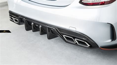 Future Design Carbon Fd Gt2 Carbon Fiber Rear Diffuser For W205 C300 C