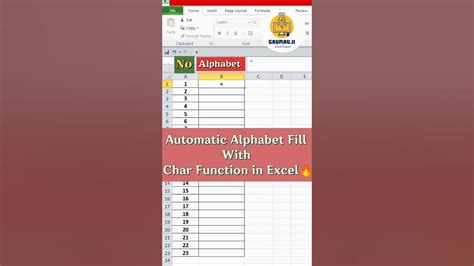 Char Formula In Excel And Trick🔥excel Exceltutorial Exceltips Exceltricks Shorts Computer