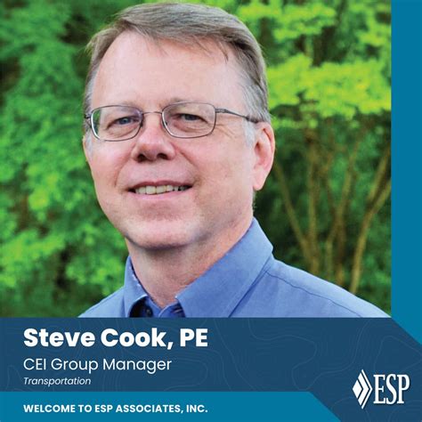 Steve Cook Joins Esp As Cei Group Manager Esp Associates Inc