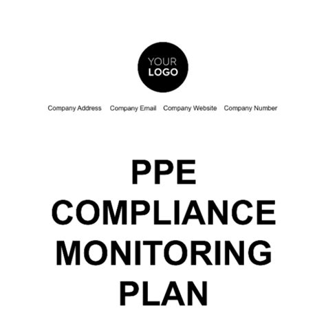 Ppe Compliance Monitoring Plan Template Edit Online And Download