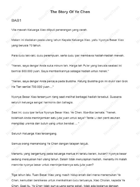 The Story Of Ye Chen Pdf