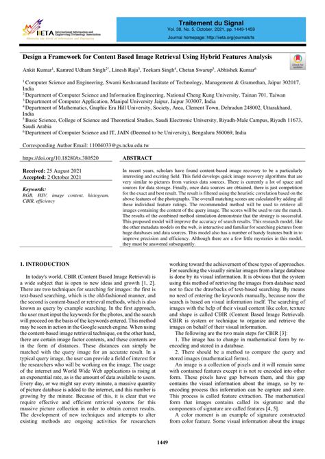 Pdf Design A Framework For Content Based Image Retrieval Using Hybrid Features Analysis
