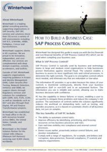 SAP Process Control Winterhawk